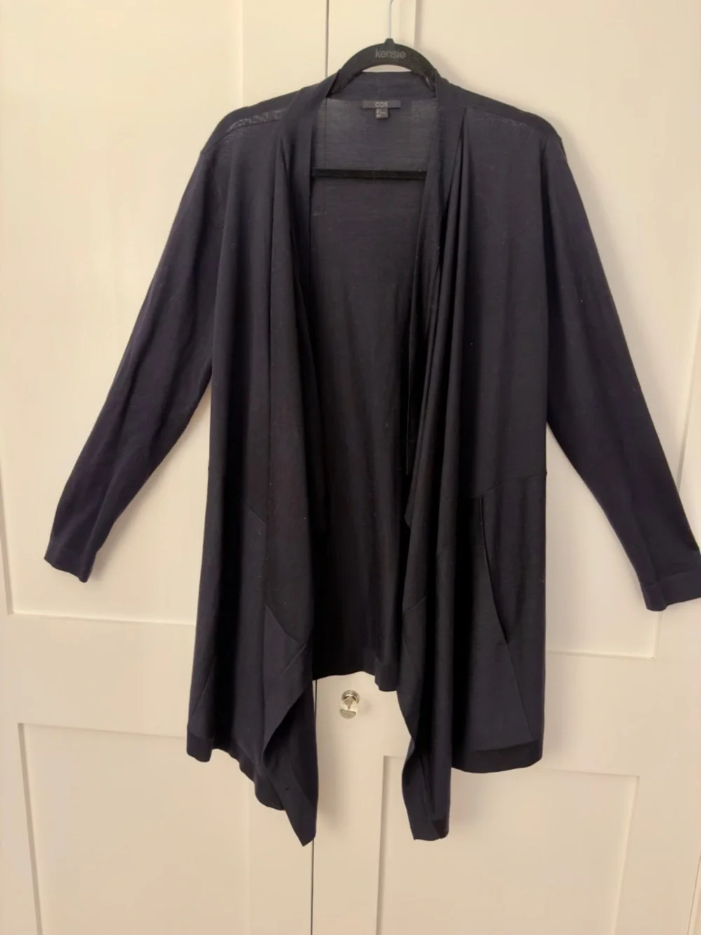 COS | Sweaters | Cos Cardigan Sweater Draped Front Silhouette In Black ...